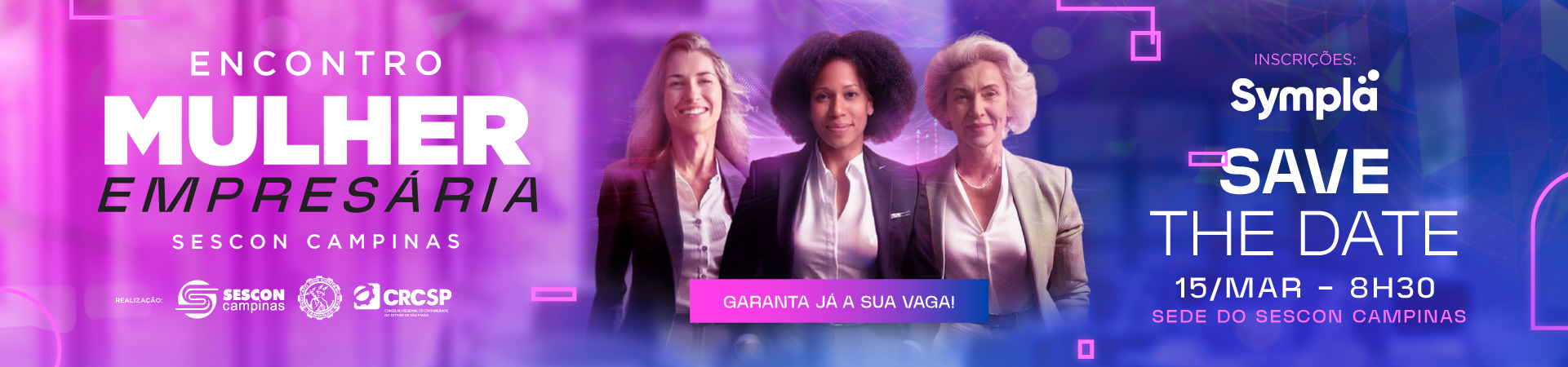 banner site_Encontro da mulher empresária_MAR 25 | Sescon Campinas